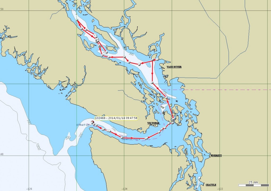 January 14 Update On Orca Whale L-87’s Movement – Headin' West ...